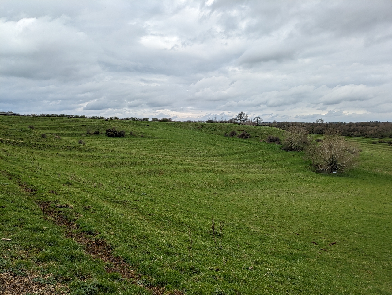 Lyncheted ridge and furrow N of Shenington, Shenington with Alkerton ...